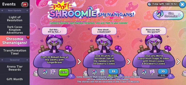 Cookie Run Kingdom Shroomie Shenanigans Event Guide!